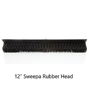 Sweepa Rubber Broom. Dutch Rubber Broom. Rubber Bristle Broom. (51" Pole w/Head-12)