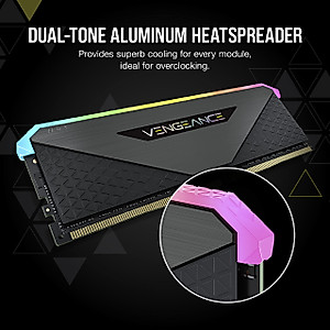 CORSAIR VENGEANCE RGB RT 64GB (2x32GB) DDR4 3600 (PC4-28800) C18 1.35V Desktop Memory