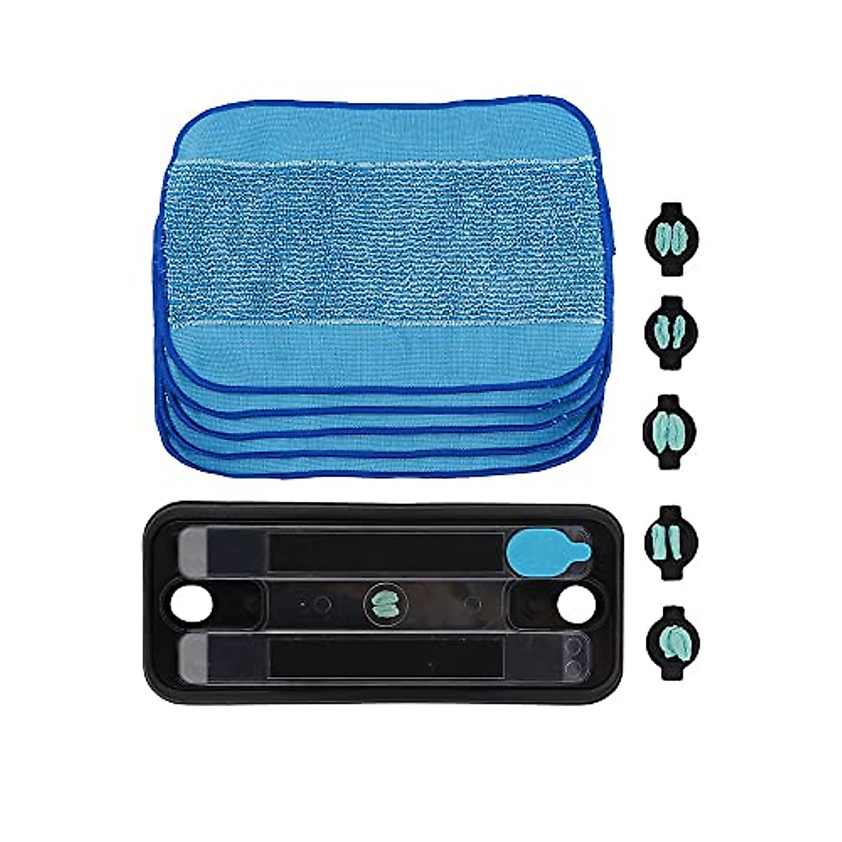 JIANWEI Vacuum Cleaner Mop Pad, 11pcs Reservoir Pad Set Parts Compatible for for Irobot Braava 380t 380T 320 Mint 4200 5200, Pro-Clean Mopping Clean Reservoir Pad(as Shown)