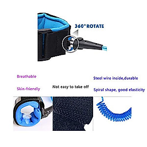 AKOAK Anti Lost Wrist Link Safety Wrist Link for Toddlers and Kids,Toddler Harness Walking Leash,Blue,1.5 Meters(4.9ft)