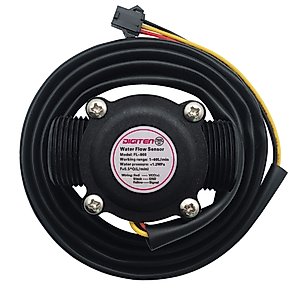 DIGITEN G3/4" Water Flow Hall Sensor Switch Flow Meter Flowmeter Counter 1-60L/min with 1.2m Wire