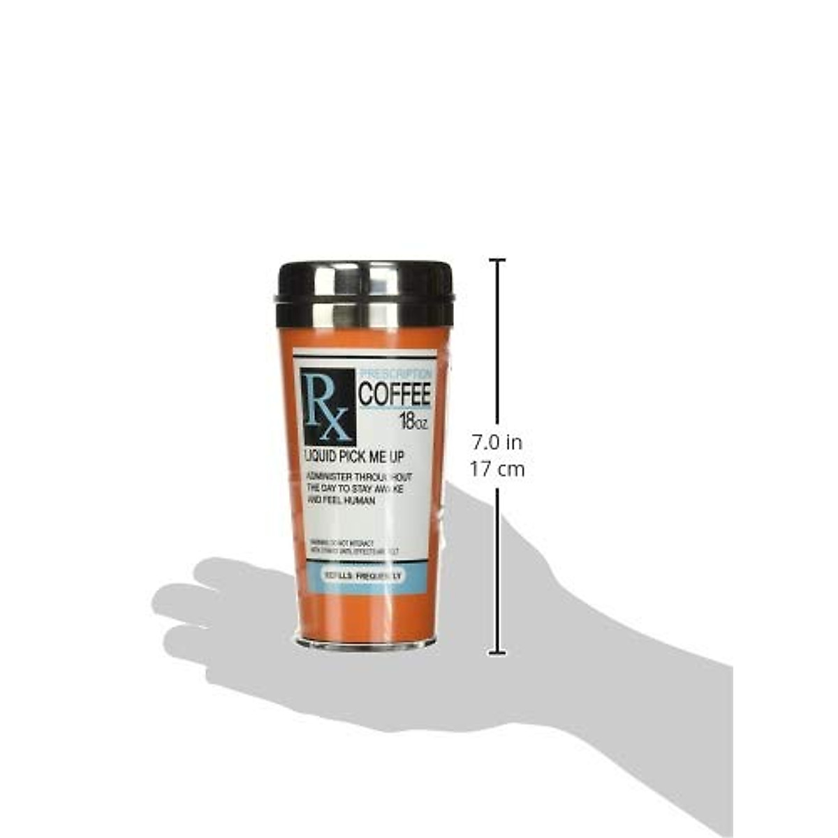 Spoontiques - Acrylic, Insulated Travel Mug - Prescription Coffee Cup - Coffee Lovers Gift - Funny Coffee Mug