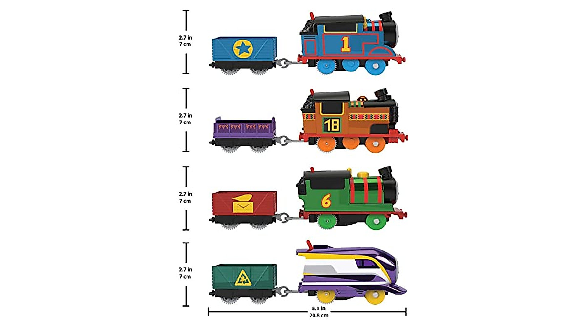 Thomas & Friends 4-Pack Motorized Toy Train Engines for Kids 3+