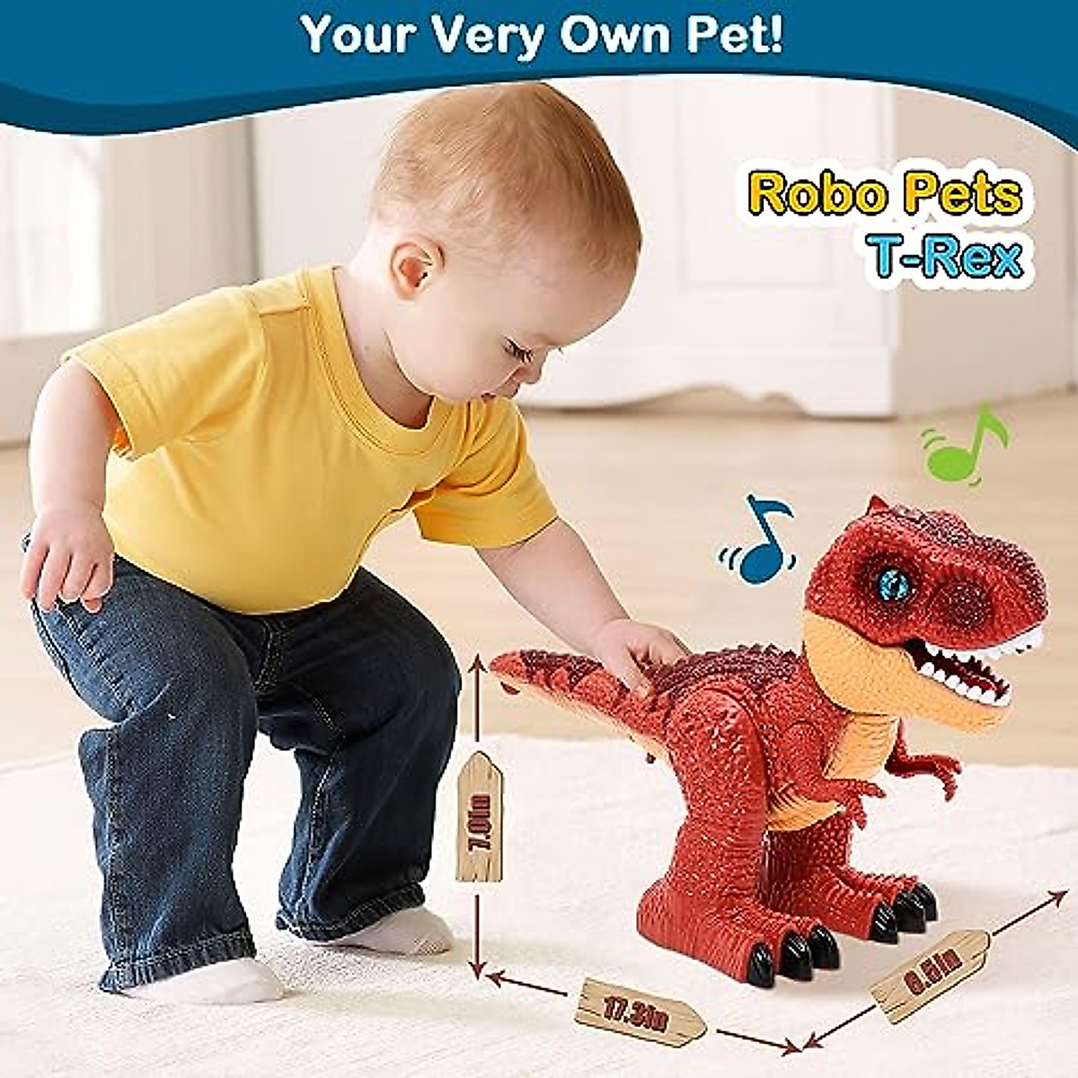 APOBATK T-rex Dinosaur Toys for Kids - Remote Control Dinosaur Toys W/Mist, Rechargeable Jurassic Tyrannosaurus Robot Toys，RC Dino with Lights & Sounds，Dinosaur Toy Gifts for Boys Toddler