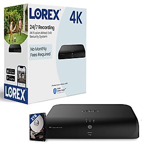 Lorex 4K 8 Channel Wired 2TB DVR - Smart Motion Detection, Face Recognition, Smart Home Voice Control – Add to Lorex Security Cameras for Indoor Outdoor Surveillance Protection