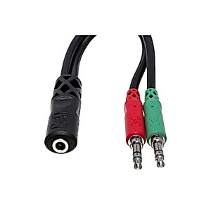 HOSA YMM-107 3.5mm TRRSF to Dual 3.5mm TRS Breakout Cable