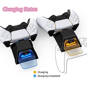 NewBull Charger for PS5 Controllers, Controller Charging Dock with LED Display Dual Charger Compatible with PS5 Controller