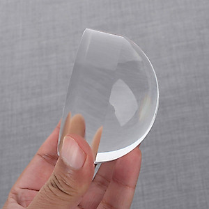 40X Crystal Dome Magnifying Glass Acrylic Optical Magnifier, 25MM Desk Reading Loupe Paperweight Half Ball Lens Magnifier for Reading Newspaper Stamps Maps