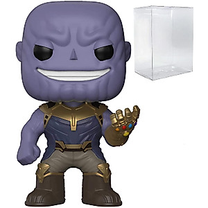 POP Marvel: Avengers Infinity War - Thanos with Infinity Gauntlet Funko Pop! Vinyl Figure (Bundled with Compatible Pop Box Protector Case), Multicolored, 3.75 inches