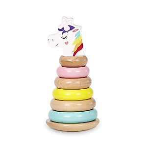 Little Tikes Wooden Critters Unicorn Shape Stacker Developmental Toy