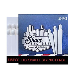 Shaving Factory Disposable Styptic Pencil, 20 Count, 24 Pack
