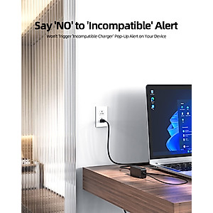 Charger for Dell Laptop Computer for Inspiron 15 14 17 13 11 3000 5000 7000 Latitude Vostro XPS Series (Safety Certified by UL) 65W 45W Round Tip