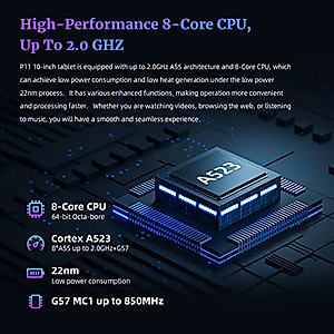 Lville Android 13 Tablet, 10 inch Tablets, 6GB RAM + 64GB ROM(1TB TF) with 8-Core Processor, WiFi, Bluetooth 5.0, 5000mAh Long Life Battery (Gray)