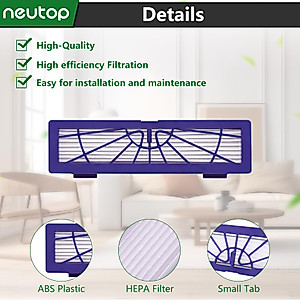 Neutop Replacement Filters Compatible with Neato Connected D3 D4 D Series D75 D80 D85 and Botvac Series 65 70e 75 80 85 Robot Vacuum Parts Accessories High Performance, 7-Pack.