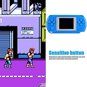 Elolicu Handheld Game Console for Kid Children, 2021 New Built in 268 Classic Retro Video Games 2 Inch Screen Portable Game Console Arcade Video Gaming Player System Best Birthday Gift for Kid (Blue)