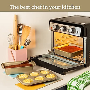 Air Fryer Oven, 6-in-1 Toaster Oven 23 Quart, Airfryer Toaster Oven For Roast, Bake, Broil, Stainless Steel Accessories Included, Convection Oven Countertop (Black) By Moss & Stone.