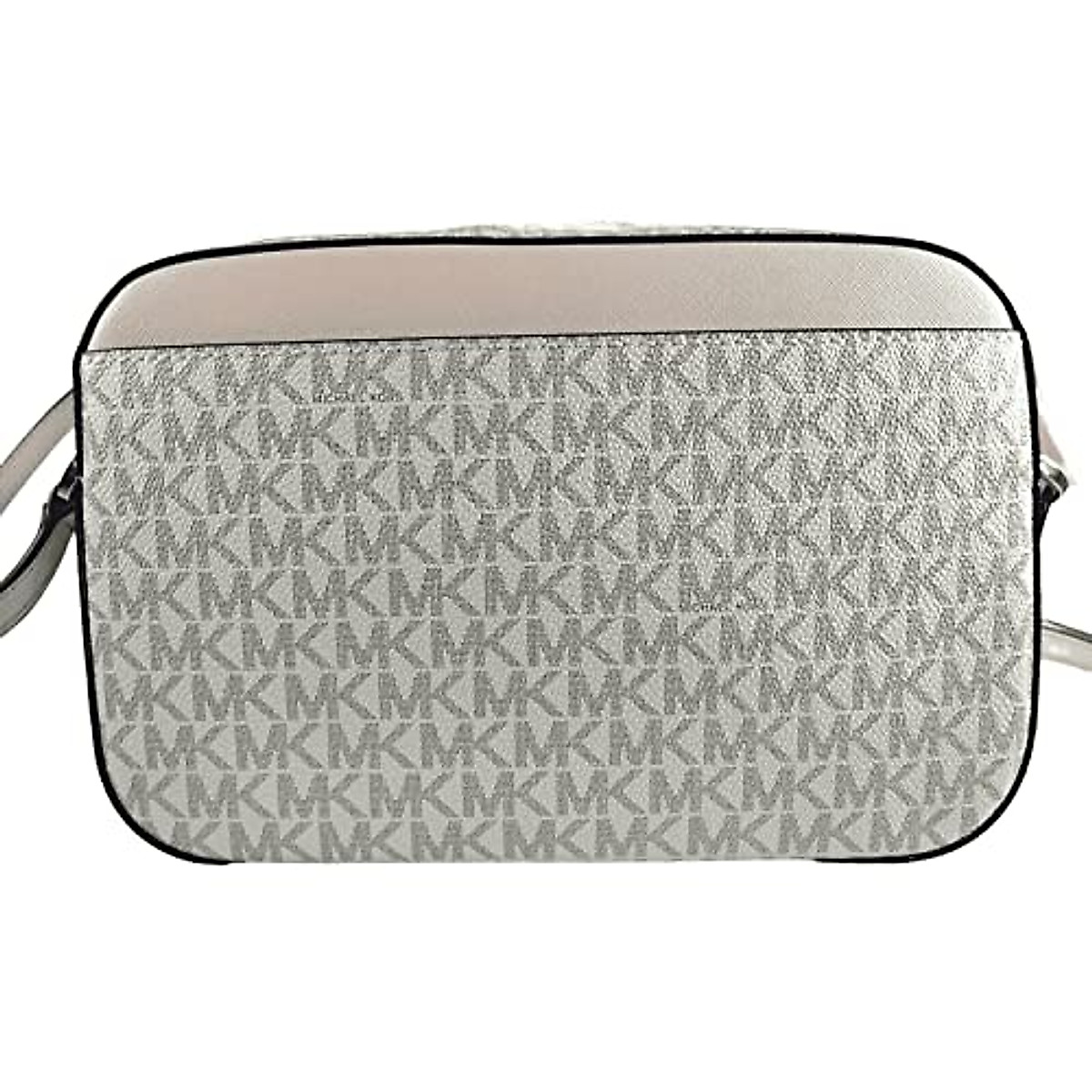 Michael Kors Jet Set East West Chain Crossbody Vanilla MK Powder Blush Pink Bundled with Michael Kors Jet Set Card Holder in Ballet