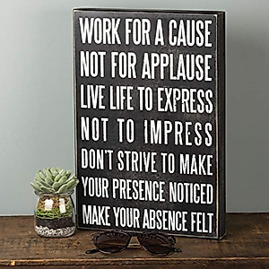 Primitives by Kathy 21405 Classic Box Sign, 10" x 15", Live Life