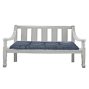 SEKUMDAN Bench Cushion Outdoor Chair Lounge Cushions Durable Non-Skid Tufted Overfilled Seat Pad for Porch Swing Piano Loveseat Outdoor Indoor Furniture (36 in L x 14 in W x 2.5 in T, Navy)