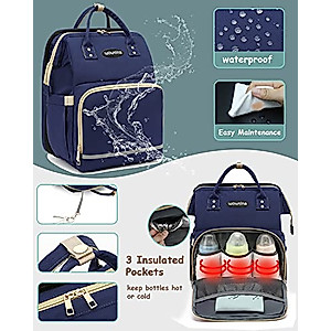 Baby Diaper Bag Backpack with Changing Station - Waterproof, Large 30L Capacity for Boy, Girl, Mom, Dad - Travel Baby Bag with Stroller Straps, Insulated Pockets - 16.5x9.4x14" - Baby Shower Gifts