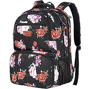 MATEIN Lunch Backpack for Women, Insulated Cooler Backpack with USB Charging Port, Water Resistant Lunch Box Backpack with Laptop Compartment Fits 17 Inch Computer Backpack Daypack for Picnic Travel