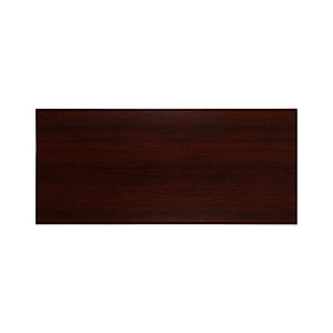 Flash Furniture Modern Commercial Grade Desk Industrial Style Computer Desk Sturdy Home Office Desk - 55" Length (Mahogany)