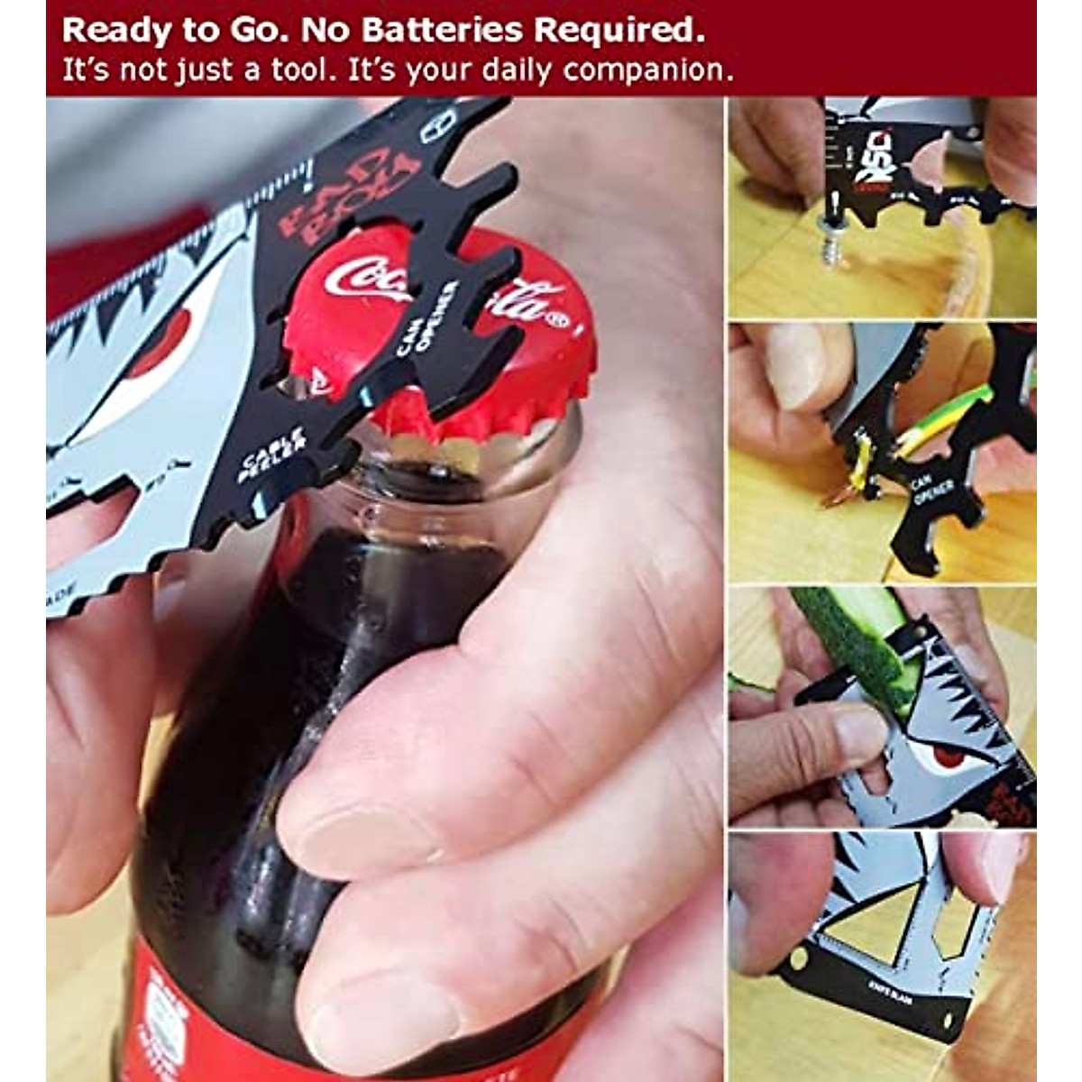 23 in 1 Cool Birthday Gifts for Men who Have Everything, Credit Card Multitool BadBoy, Wallet Tool Survival Multitool Card Set