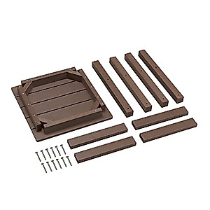 EFURDEN Side Table, Polystyrene End Table for Adirondack Chair, Outdoor Side Table Weather Resistant, Patio End Table with Low Maintenance (Brown)