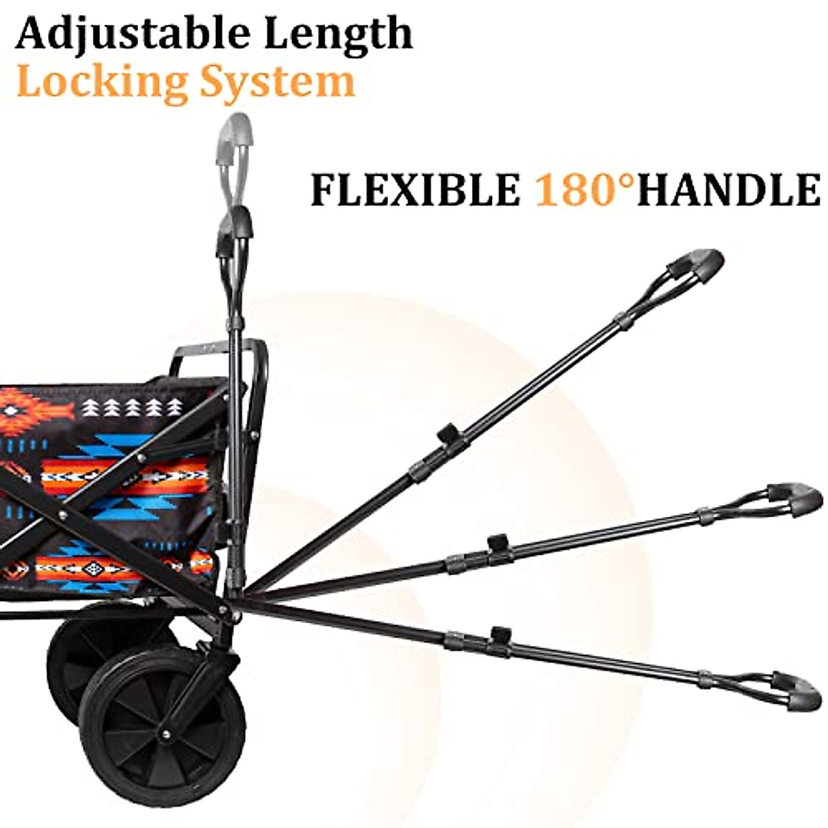 Nu Trendz Folding Wagon Cart, with All Terrainl Wheels, Heavy Duty Folding Wagon, Applies to Outdoor Camping