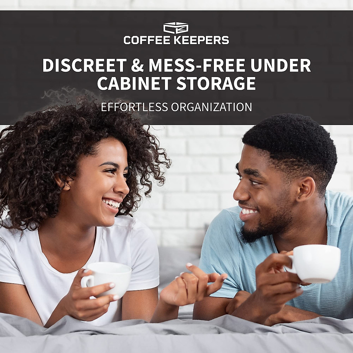 Coffee Keepers Under Cabinet Coffee Pod Holder - Storage Organizer for K-Cup® packs - Discreet Design - Holds 24 Single Coffee Pods - Easy, No-Drill Install - For Home, RV, & Boat Storage