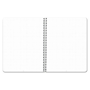 BookFactory Ghost Grid Dot Journal/Large Bullet Notebook 120 Pages 8.5" x 11" Wire-O (JOU-120-7CW-A(DotJournalPF))