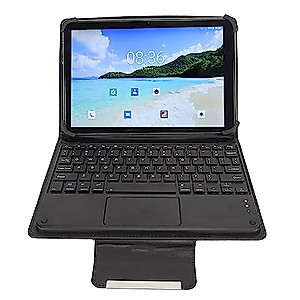 DAUZ HD Tablet, 4G LTE 5G WiFi Aluminium Alloy Office Tablet 10.1 Inch FHD 8GB RAM 256GB ROM for Travel (US Plug)