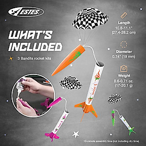 Estes 3 Bandits Model Rocket Kit