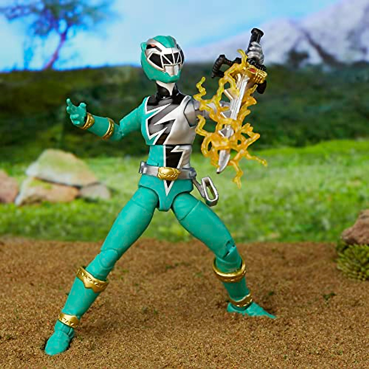 Power Rangers Lightning Collection Dino Fury Green Ranger 6-inch Scale Action Figure, Toys and Action Figures for Kids Ages 4 and Up