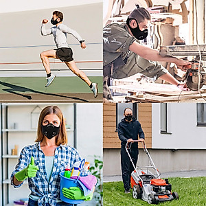 AIRNEX Set of 10 Activated Carbon PM2.5 Filters and 4 Exhaust Valves Replacement fit Most Dust and Pollution Masks in The Market