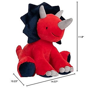 GUND Carson Triceratops Dinosaur Plush Stuffed Animal, Red and Blue, 12"