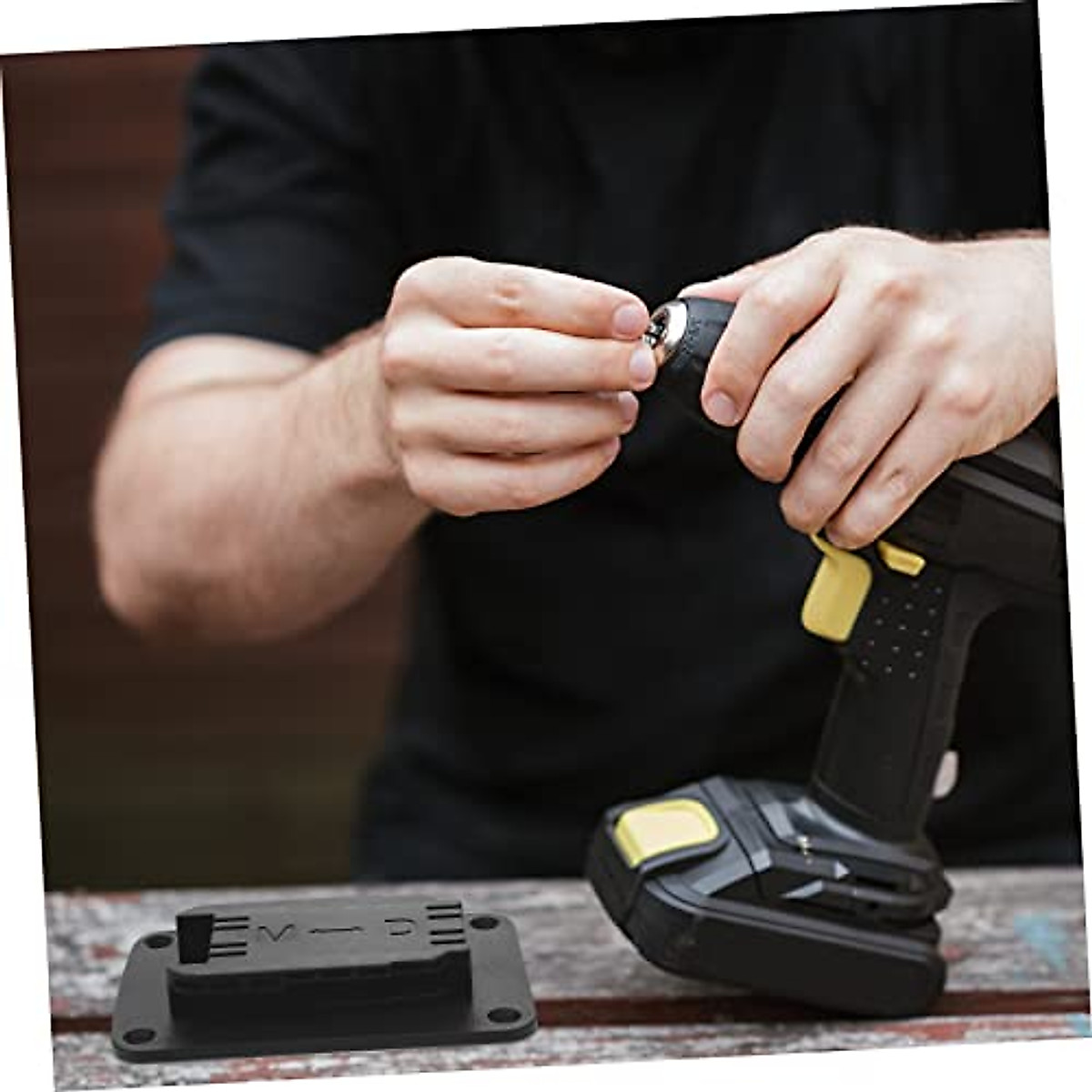 VILLCASE 18 Pcs Drill Tool Holder Drill Storage Dock Bracket Tool Holders Drill Tools Holder Drill Tool Fixing Bracket Drill Tool Brackets Hanger Stand Lithium Battery Mount Abs M18