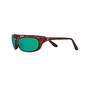 Costa Del Mar Mens Harpoon Oval Sunglasses, Tortoise/Copper Green Mirrored Polarized-580P, 62 mm