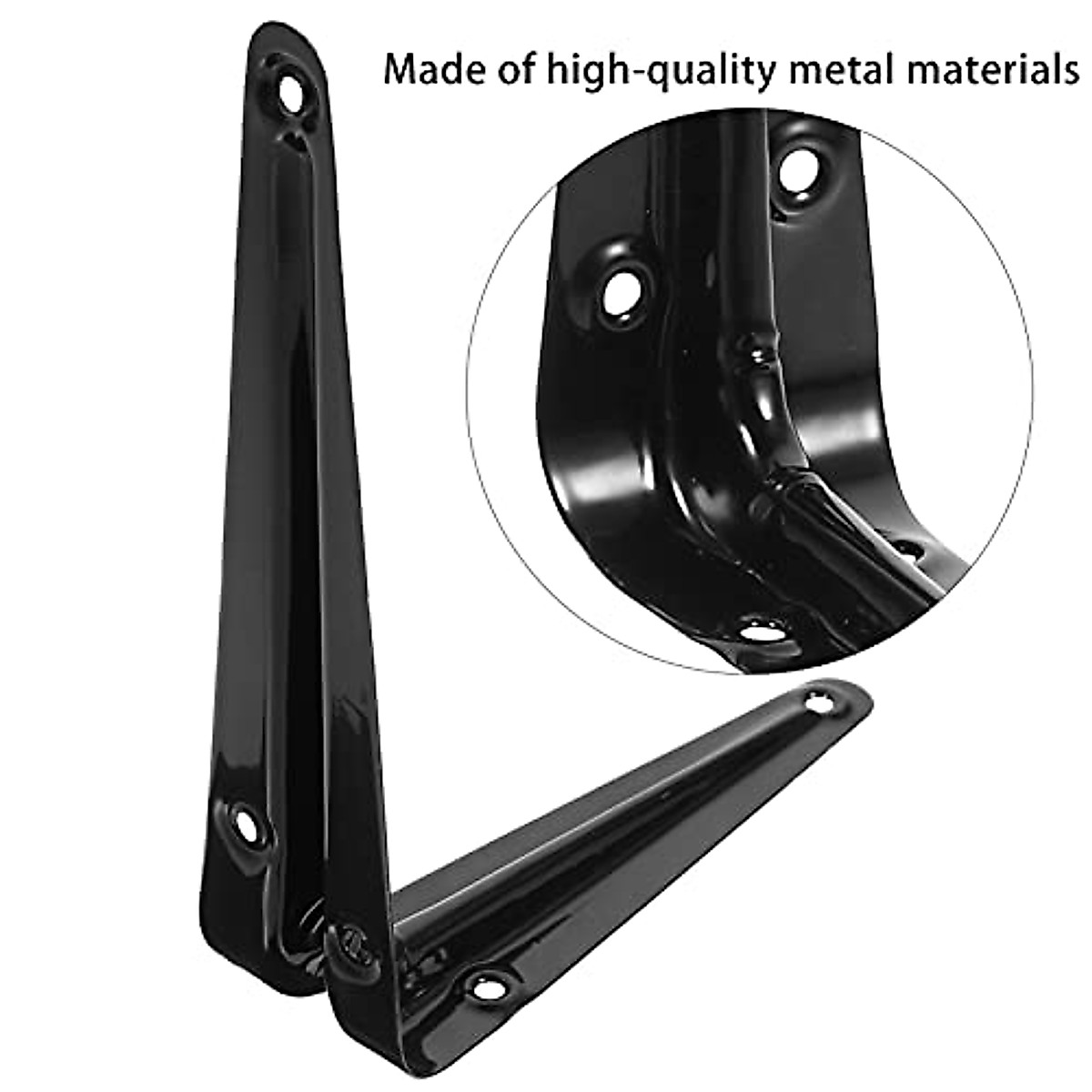 Cabilock Home Decor Cabinet Shelf 4 Sets Shelf Brackets Heavy Duty Black Iron Metal Floating Shelf Bracket Wall Shelf Bracket L Shape Shelves for Wall Mount Shelves Black Shelfs Heavy Duty Shelving