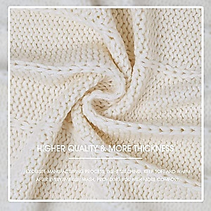 Vhorate Throw Blanket for Couch Sofa Bed Chair, Super Soft Cozy Living Room Knitted Blanket, Comfy Lightweight Warm All Seasons for Women Men and Kids, 60in x 80in