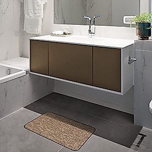 House, Home and More Skid-Resistant Carpet Indoor Area Rug Floor Mat - Black Ripple - 3 Feet X 3 Feet