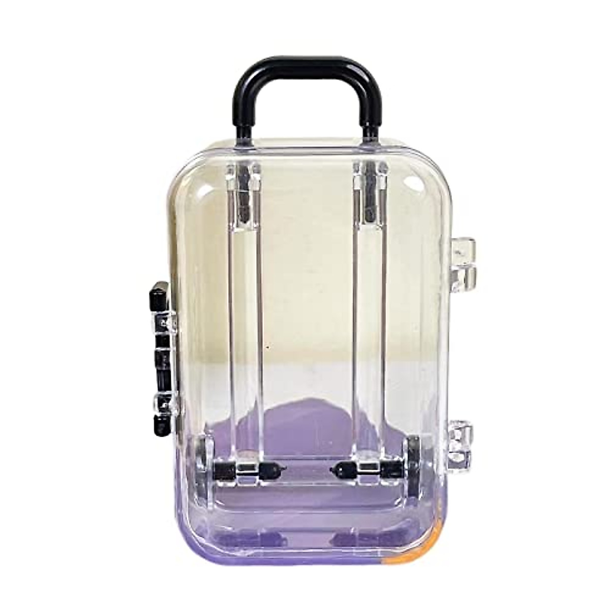 Bigougem Storage Box Fashion Organize Suitcase Style Storage Container Black