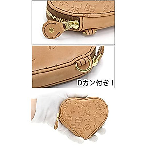 Sanrio Hello Kitty Fresh No.87070 Genuine Leather Coin Case, Coin Purse, Mini Wallet, Cowhide Leather, Women's, Hello Kitty Fresh Series, biege