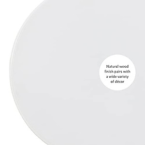 Powell White Pedestal Accent Table Pickins Round