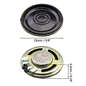 10pcs 23mm 8 Ohms 0.5W Inner Speaker Loudspeaker Compatible with Legency Game Boy Color,Advance GBA,GBC Game Console Replacement Repair Parts