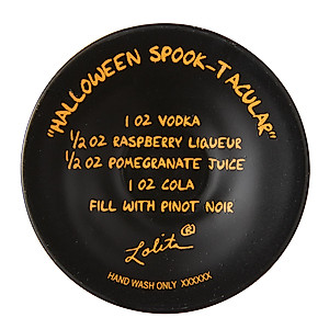 Enesco Lolita Halloween Spook-Tacular Hand-Painted Artisan Wine Glass, 15 Ounce, Multicolor