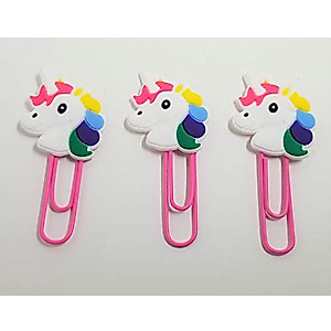 Set of 12 Unicorn Paperclips or Bookmarkers