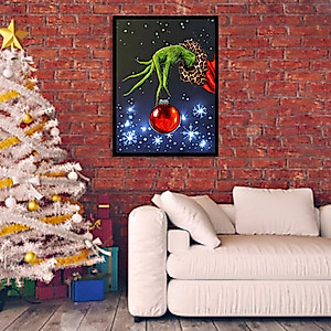 LWZAYS Christmas Diamond Painting Kits for Adults, Diamond Art for Adults Beginner, Diamond Dots Gem Art for Aesthetic Room Decor(12x16Inch)