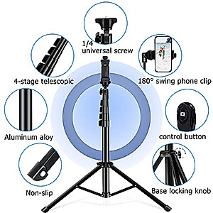 Selfie Stick Tripod, 64 inch Extendable Tripod Stand Phone Tripod Camera Tripod Wireless Remote Shutter Compatible with iPhone 13 12 11 pro Xs Max Xr,Android/Cameras
