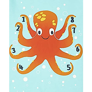 The Children's Place baby boys and Toddler Short Sleeve Graphic T- 3-pack T Shirt, Animal Tracks/ Octopus/ Spots Stripes, 5T US